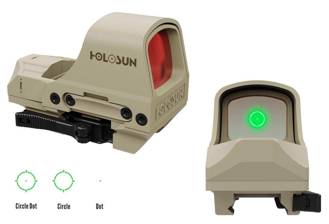Holosun HE510C-GR-FDE ELITE Reflex Sight W/GREEN SUPER LED-FDE – 18Plus ...