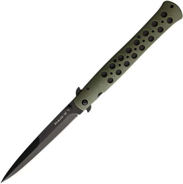 Cold Steel Tri-Lite Flipper Folding Knife, AUS8A Black 6″, OD Green, 2 ...
